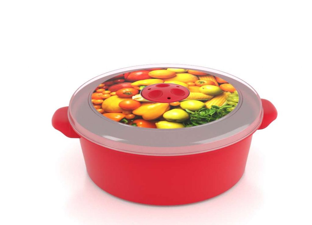 Microwave Pot with Decorative Lid