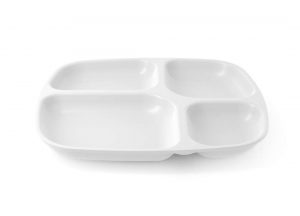 Melamine Square Plate divided into 4